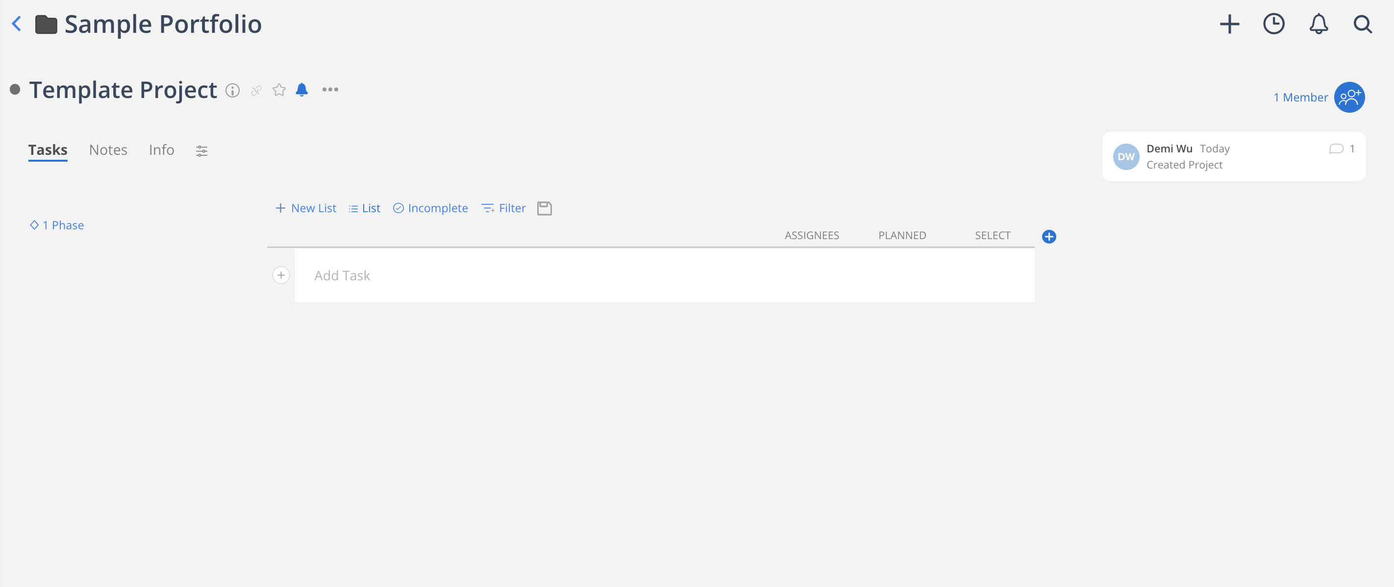 Projects Task Lists Mosaic