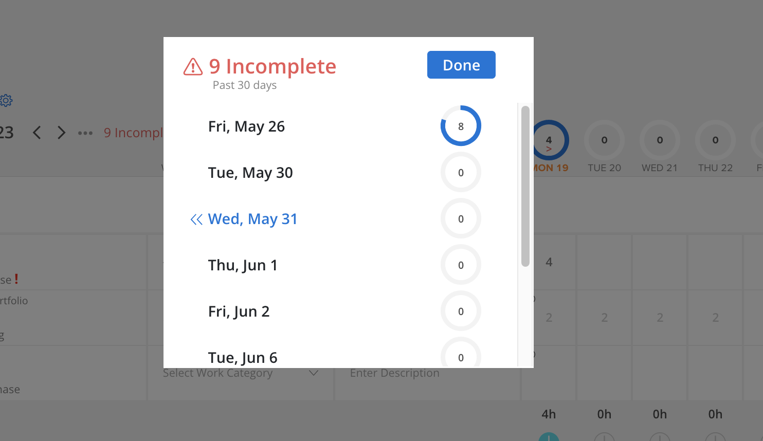 Timesheet Page | Mosaic