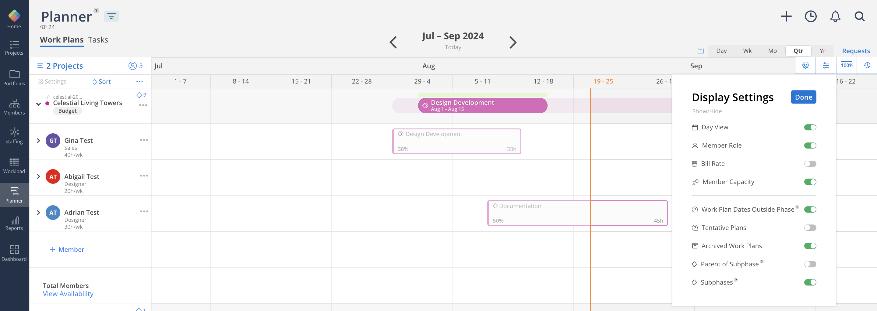 Planner Display Settings | Mosaic