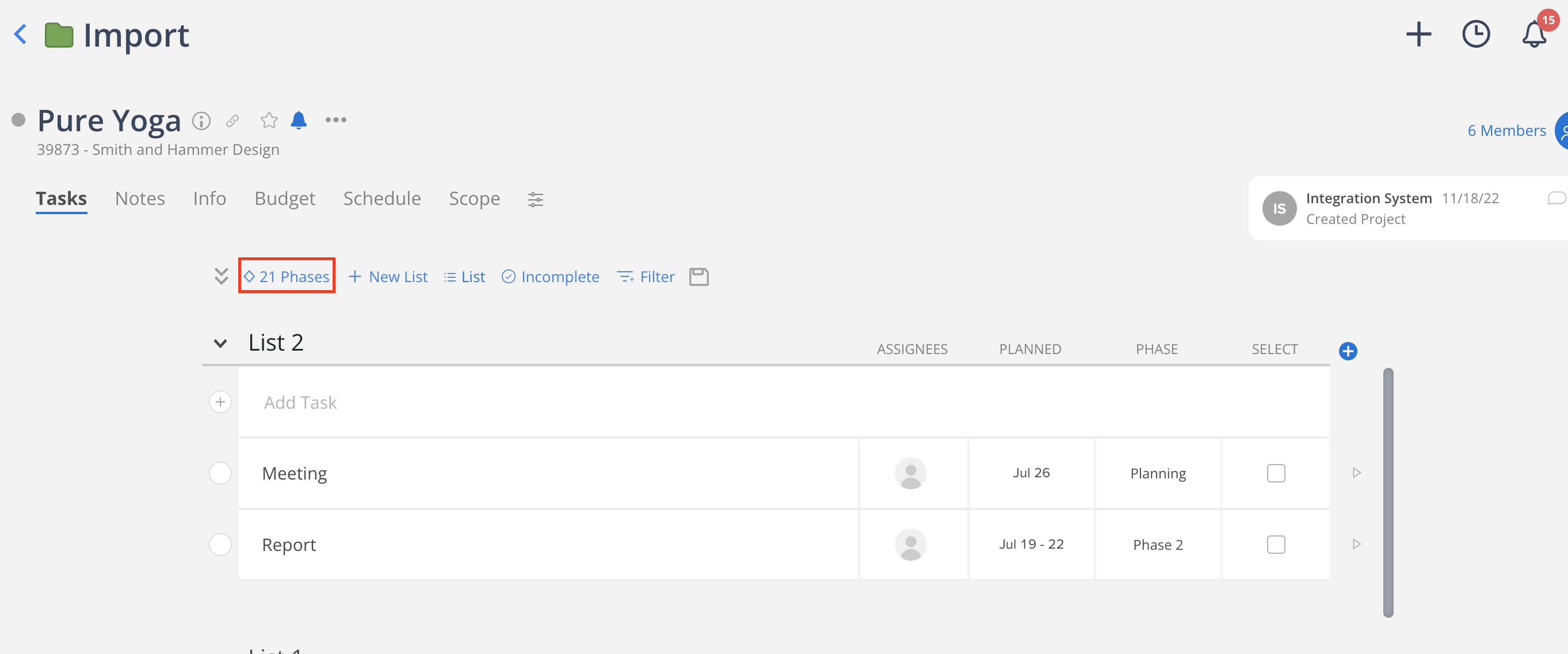 Project Schedule Modal Overview | Mosaic