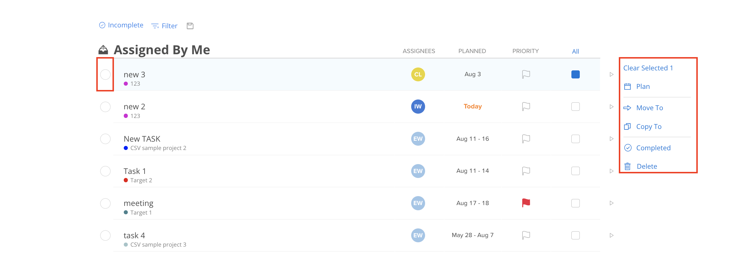 Tasks Assigned By Me Page | Mosaic