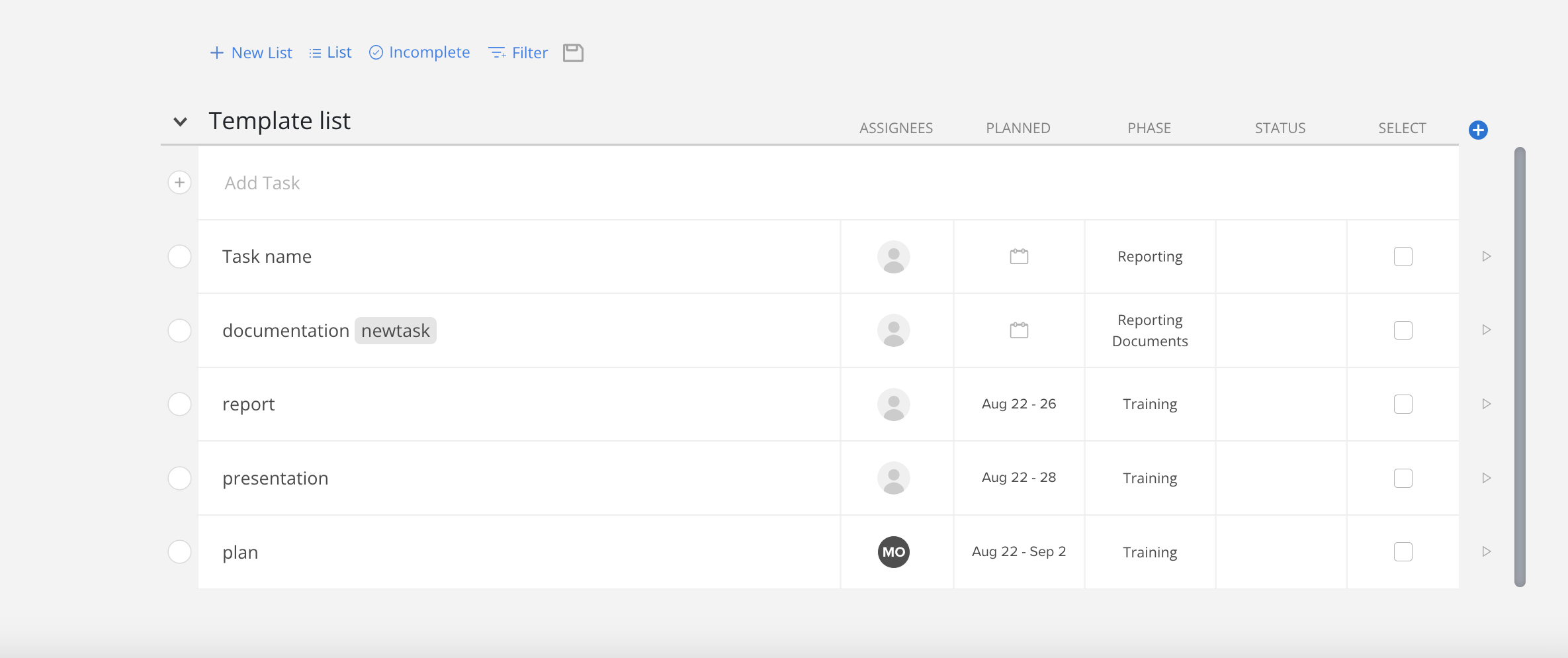 Project - Tasks | Mosaic