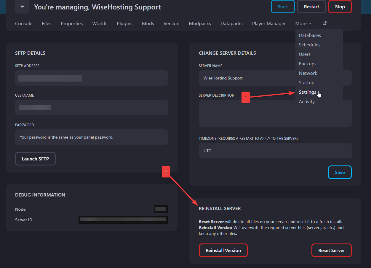How To Reset or Reinstall Your Server | WiseHosting