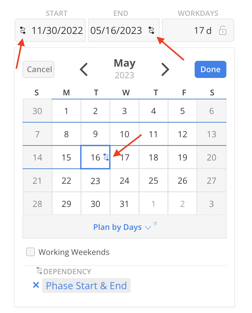 Work Plan Dates and Workday Lock | Mosaic