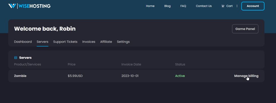 How to Upgrade or Downgrade Your Server Package | WiseHosting